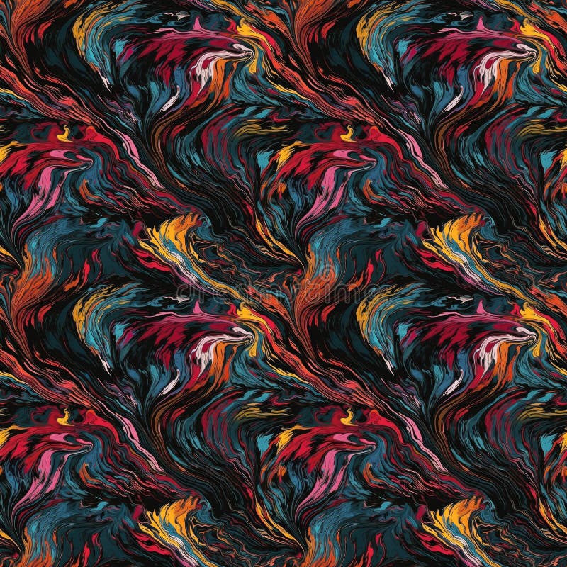 Seamless Background of an Abstract Colourful Drawing. AI Generated ...