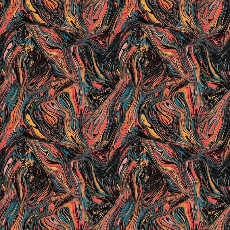 Seamless Background of an Abstract Colourful Drawing. AI Generated ...