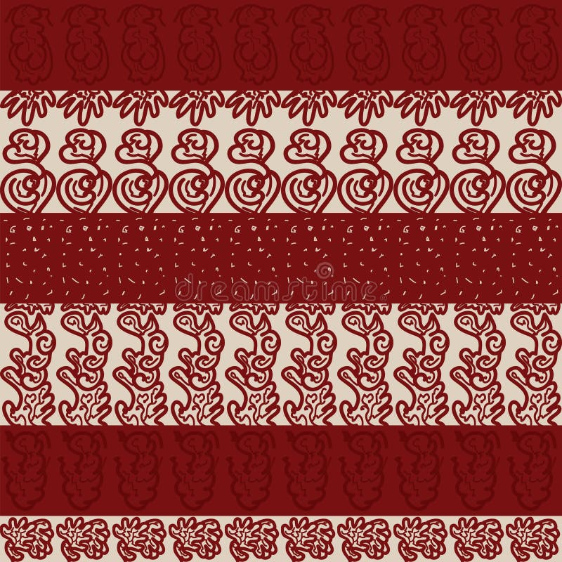 Seamless Background with Abstract Contour Symbols with Two Shades of ...