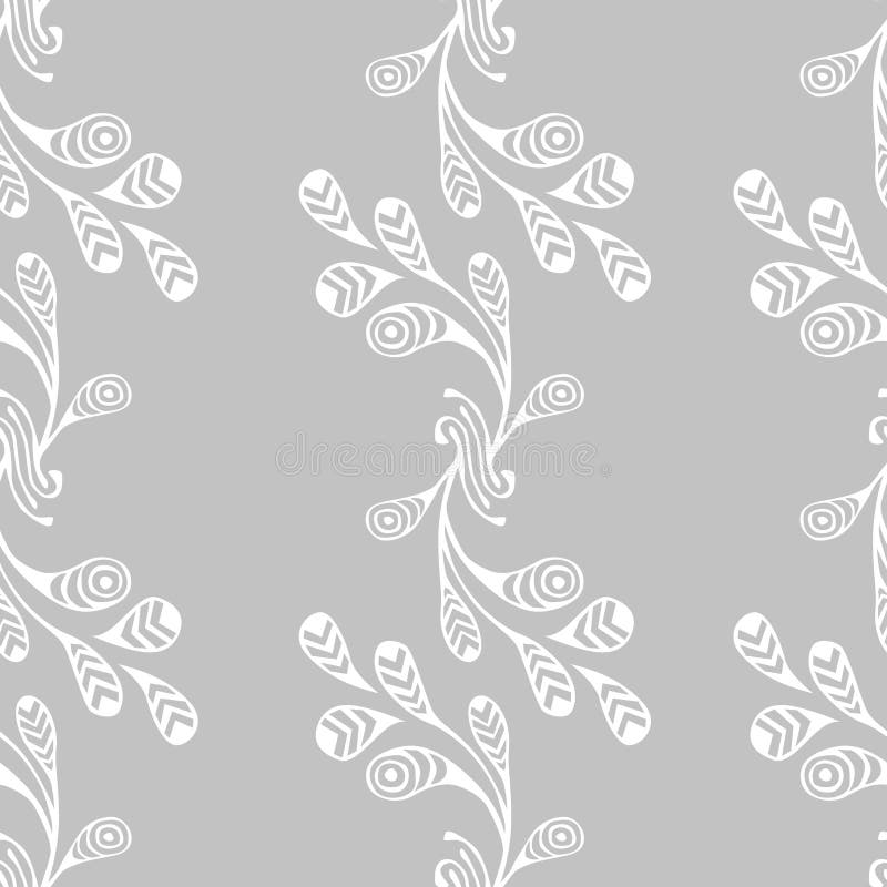 Seamless Background with Abstract Doodle Ornate Pattern Stock Vector ...