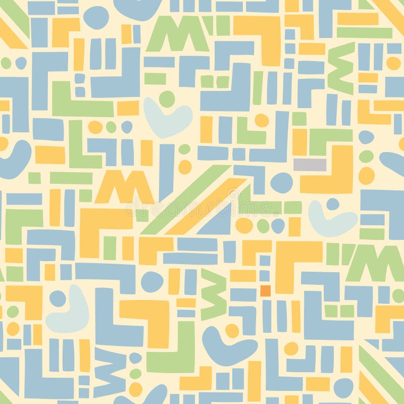 Seamless Background with Abstract Elements. Illustration for Interior ...