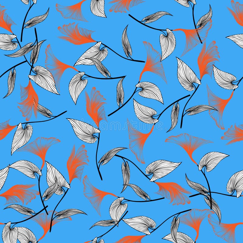 Seamless Background of Abstract Flowers. Floral Elements Background ...