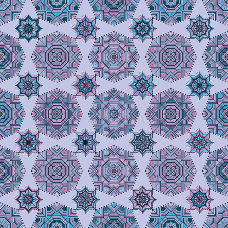 Seamless Background with Abstract Geometric Shapes Stock Illustration ...