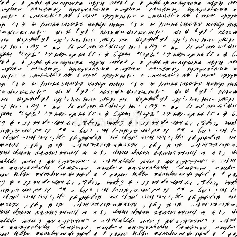 Seamless Background of Abstract Handwriting Stock Vector - Illustration ...