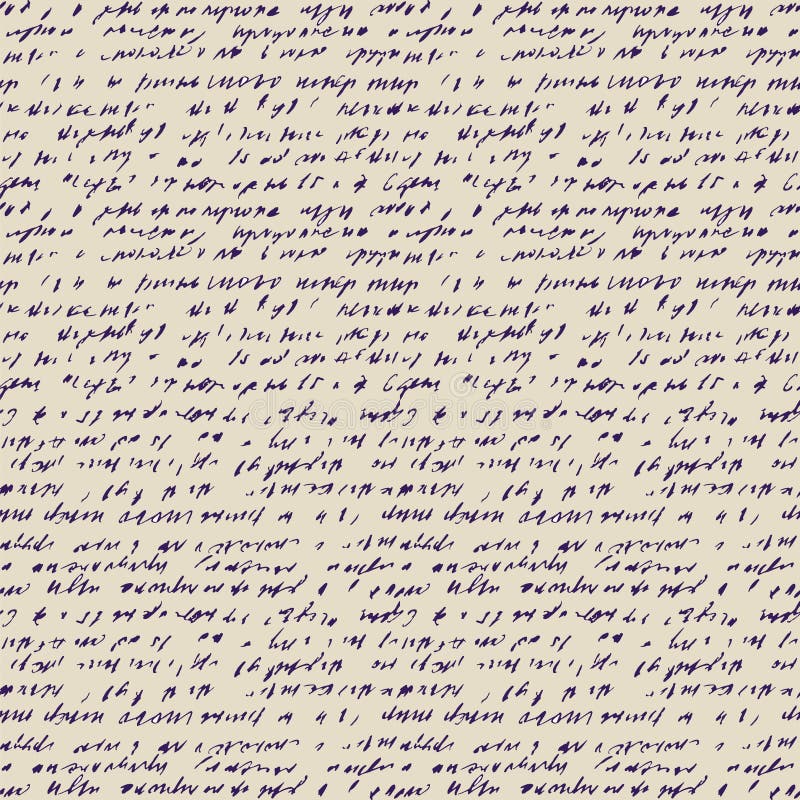 Seamless Background of Abstract Handwriting Stock Vector - Illustration ...