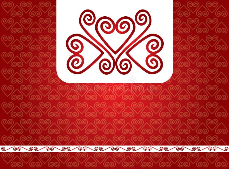 Abstract Hearth Love Vector Red Color Stock Vector - Illustration of ...