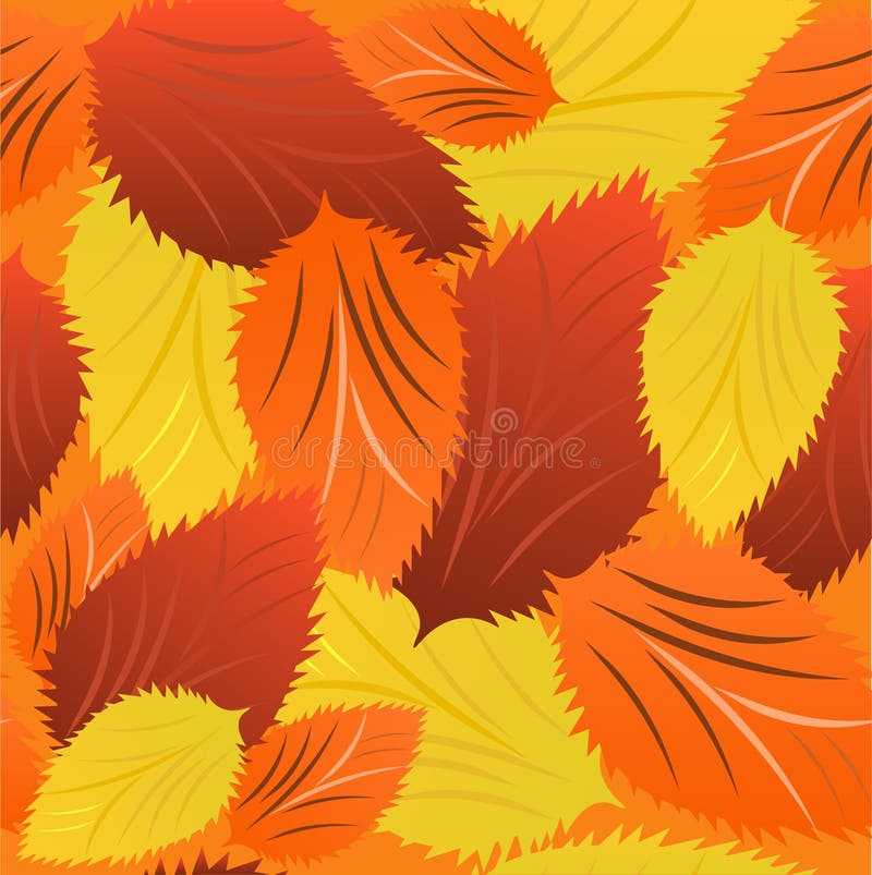 Seamless Background from Autumn Leaves Stock Illustration ...
