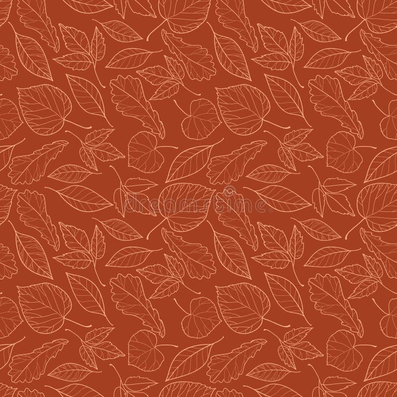 Seamless Background with Autumn Leaves Stock Vector - Illustration of ...
