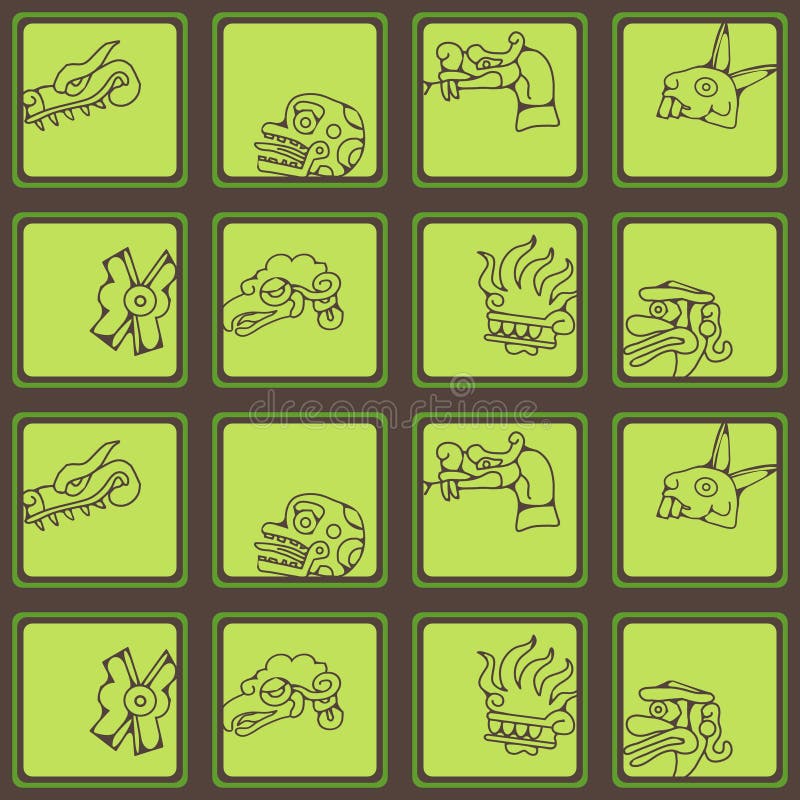 Aztec Glyphs Stock Illustrations – 295 Aztec Glyphs Stock Illustrations ...