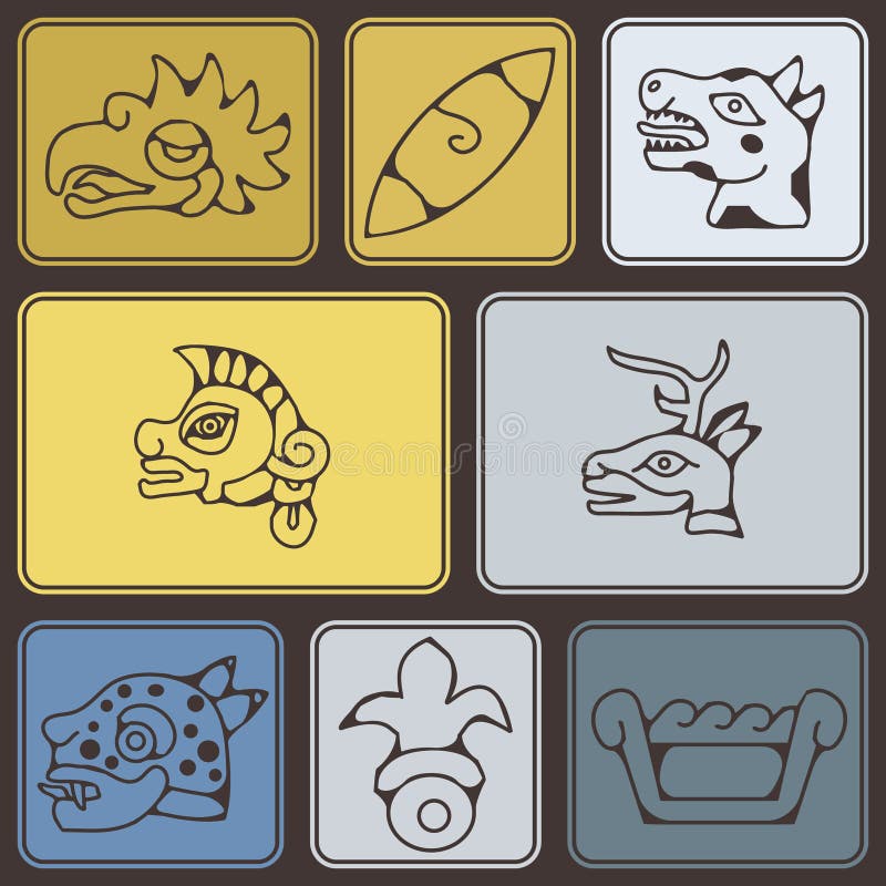 Aztec Glyphs Stock Illustrations – 302 Aztec Glyphs Stock Illustrations ...