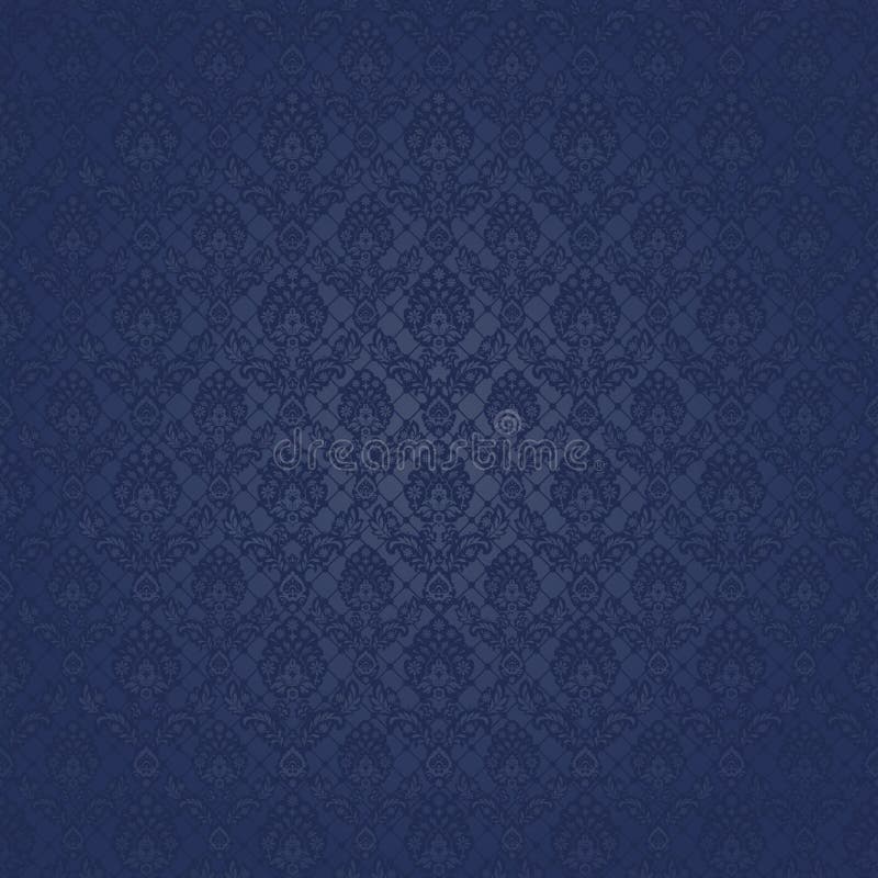 Seamless Background Baroque Blue Stock Vector - Illustration of ...