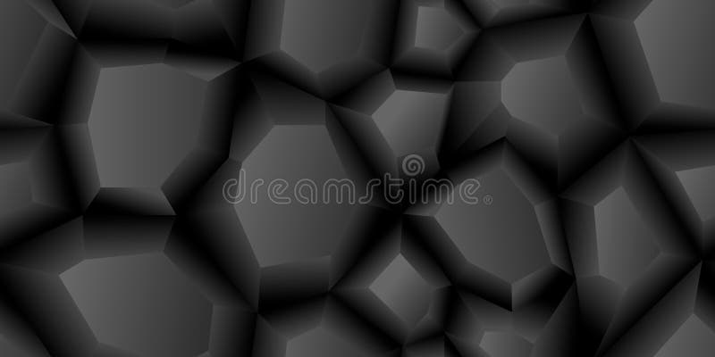Seamless Background of Black Faceted Crystals. Seamless Dark Crystal ...