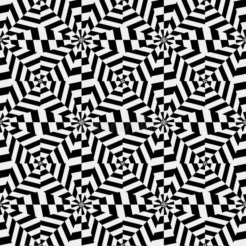 Seamless Background of Black and White Repeating Patterns. Stock Image ...