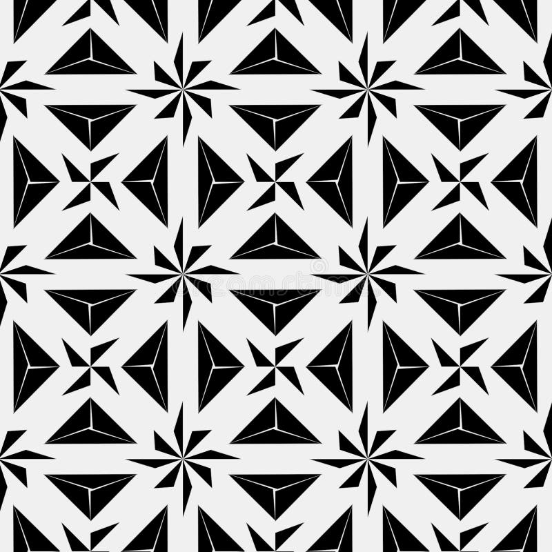 Seamless Background of Black and White Repeating Patterns. Stock ...