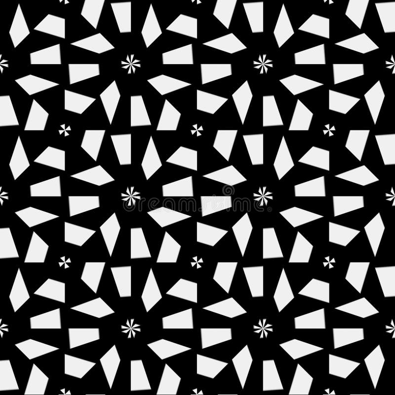 Seamless Background of Black and White Repeating Patterns. Stock ...