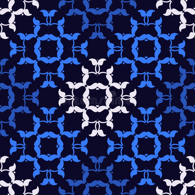 Seamless Background with Blue Muslim Pattern. Geometry. Textile. Ethnic ...