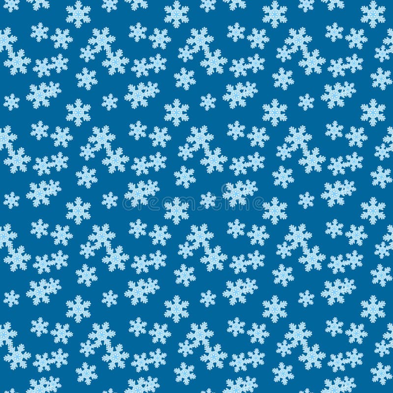 Seamless Background of Blue Snowflakes on a Turquoise Background Stock ...