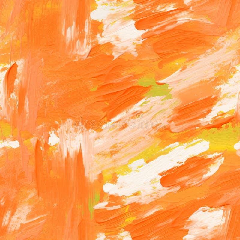 Seamless Background with Bright Orange Brush Strokes. Abstract Work ...