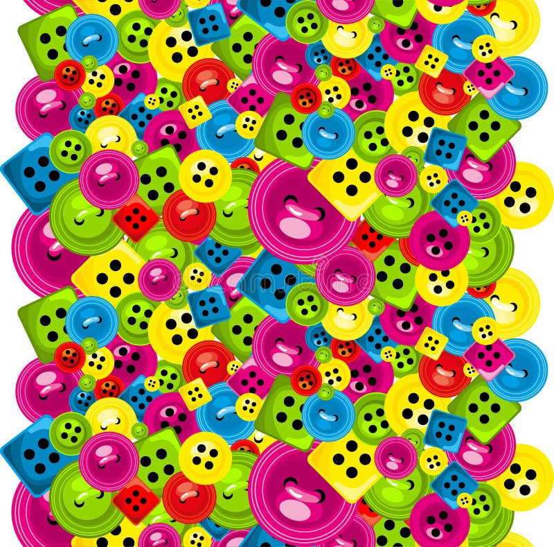 Seamless Background Buttons Stock Vector - Illustration of button ...
