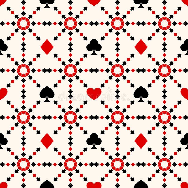 Seamless Background With Card Suits Stock Vector - Illustration of ...