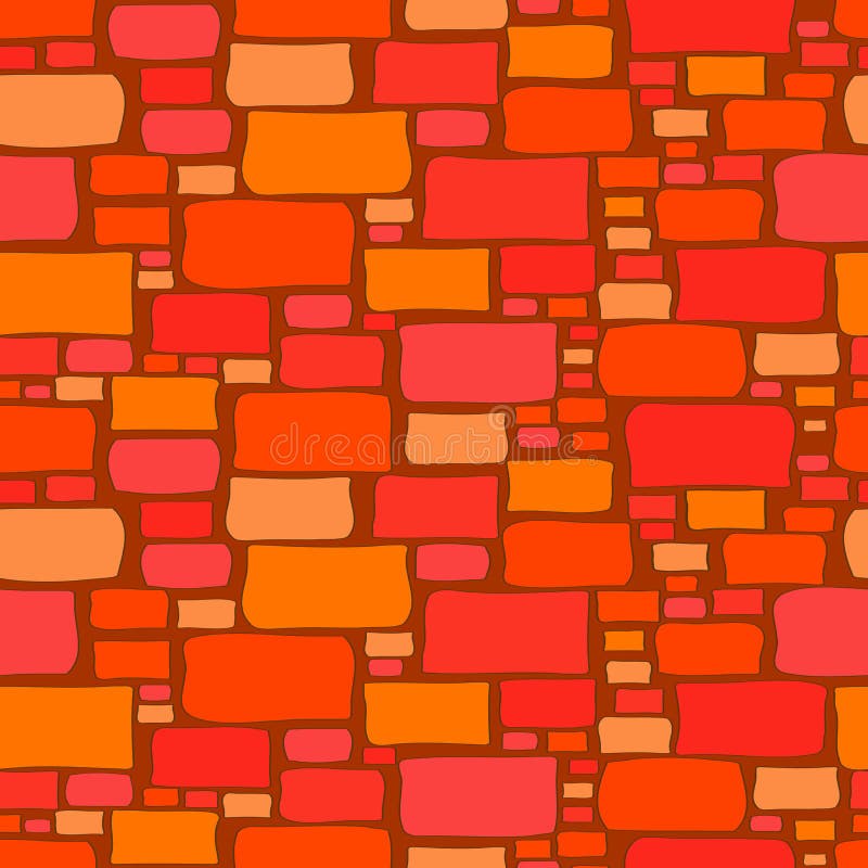 Seamless Texture Of A Cartoon Brick Wall Stock Illustration ...