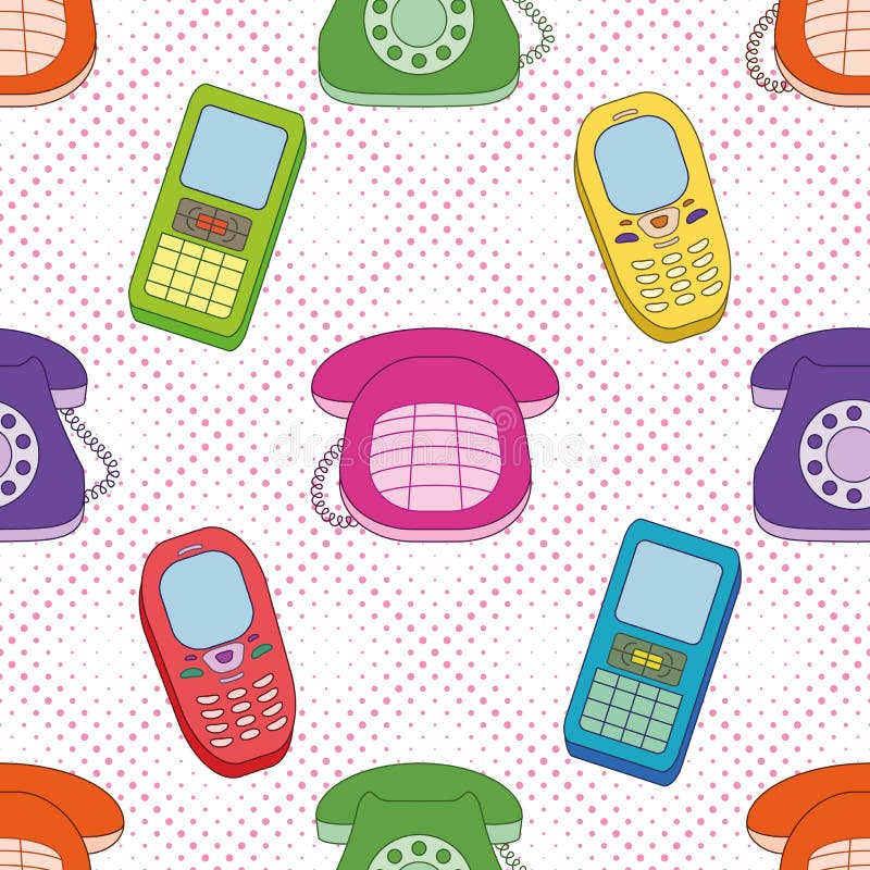 Decorative Vintage Telephones Stock Illustration - Illustration of ... Decorative Vintage Telephones Stock Illustration - Illustration of ...