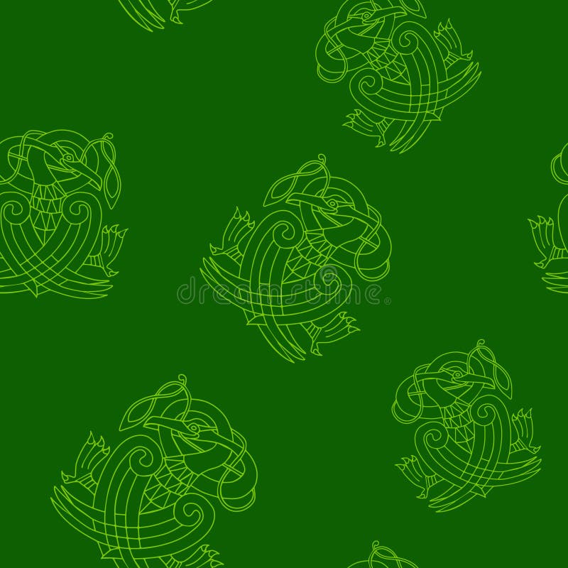 Seamless Background with Celtic Art and Ethnic Ornaments Stock Vector ...