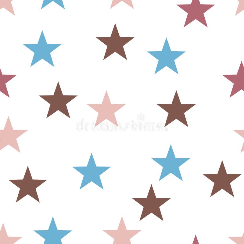 Seamless Background in a Childish Style with Stars Stock Vector ...