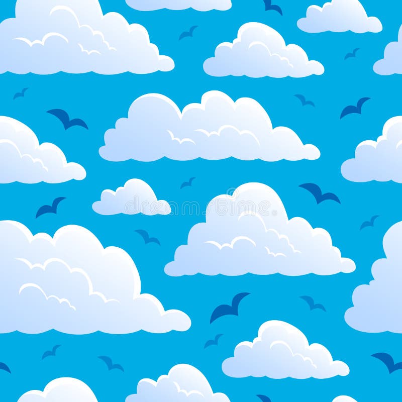 Seamless Stylized Clouds Pattern Stock Illustrations – 778 Seamless Stylized Clouds Pattern ...