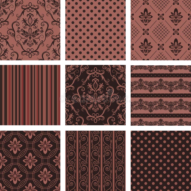 Seamless Background Collection Stock Vector - Illustration of cloth ...