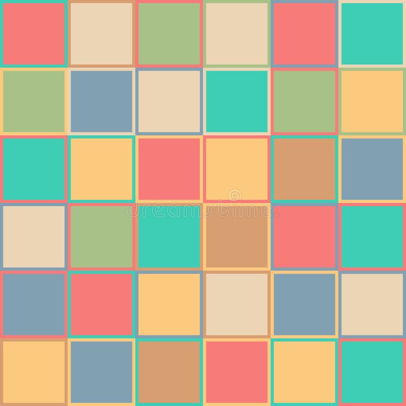 Seamless Background with Colored Squares Stock Vector - Illustration of ...
