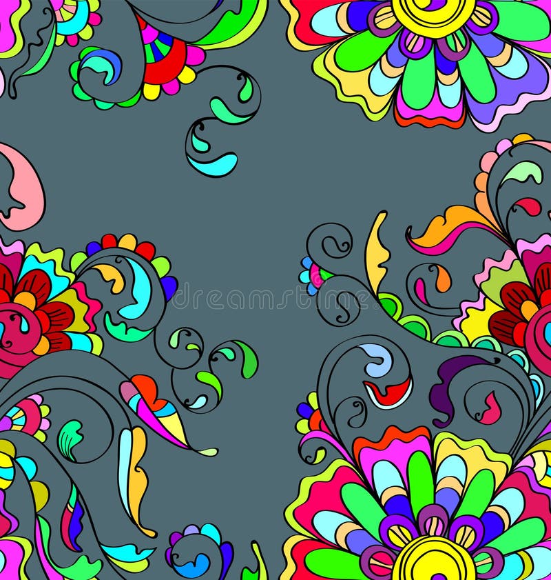 Seamless Background with Colorful Flowers Stock Vector - Illustration ...