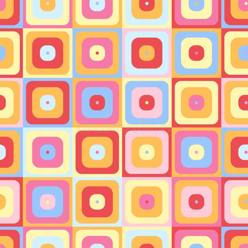 Retro squares stock vector. Illustration of blue, orange - 2615037