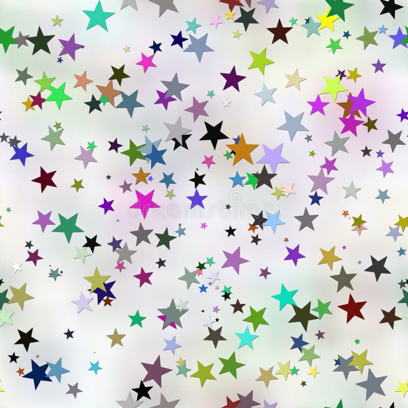 Seamless Background with Colorful Stars. Stock Illustration ...
