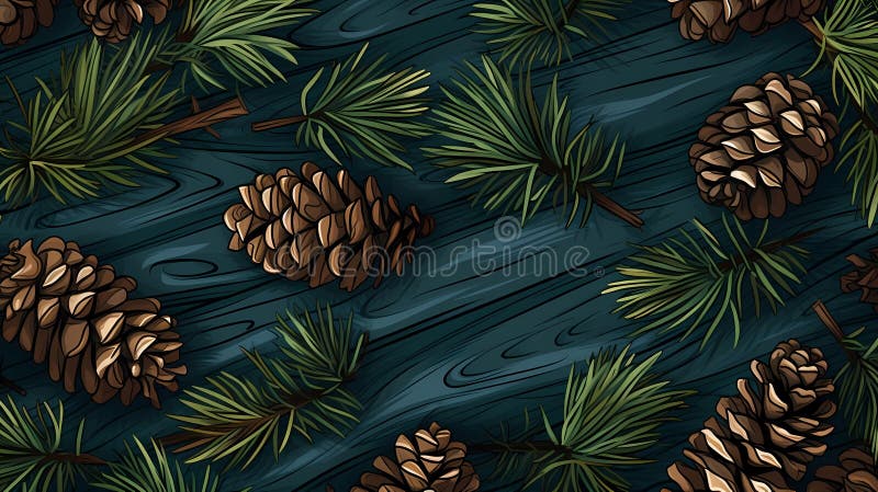 Seamless Background with Coniferous Branches Pattern, Coniferous, Fir ...