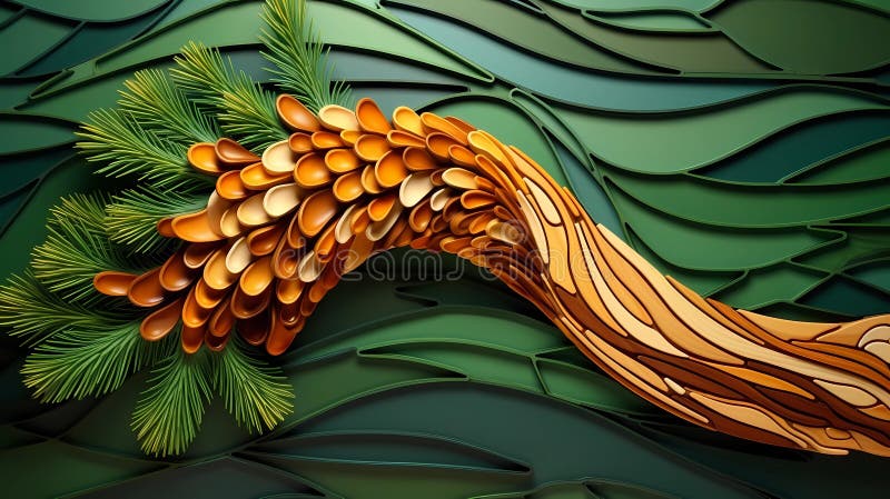 Seamless Background with Coniferous Branches Pattern, Coniferous, Fir ...