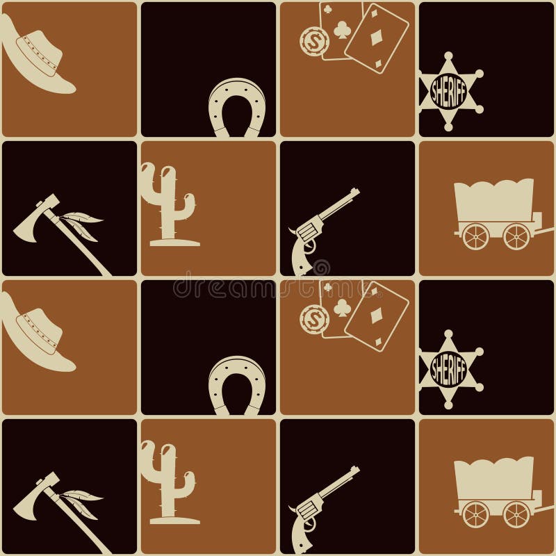 Western Theme Pattern Stock Illustrations – 1,164 Western Theme Pattern ...