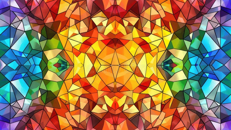 Seamless Background with Crystal Prismatic Mosaic Pattern, a ...