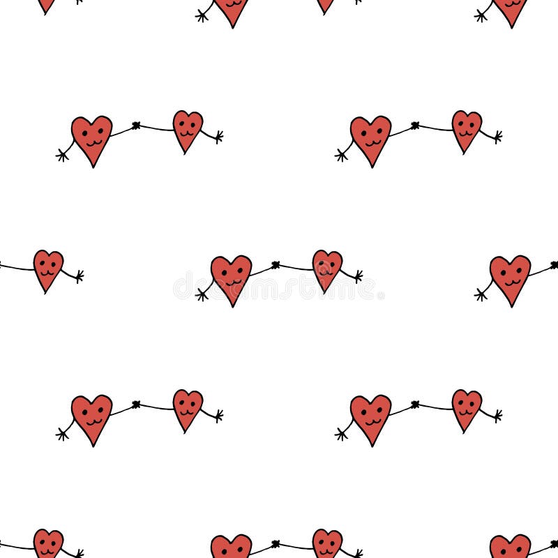 Two hearts holding hands stock illustration. Illustration of graphic ... Two hearts holding hands stock illustration. Illustration of graphic ...
