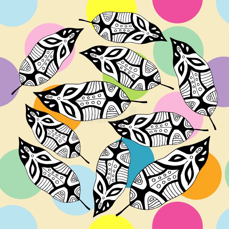 Seamless Background with Decorative Feathers. Cloth Design, Wallpaper ...