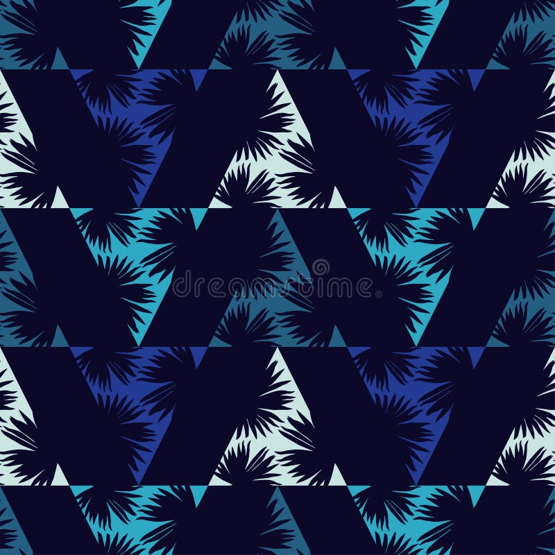 Seamless Background with Decorative Leaves. Palm Branch Leaves in ...
