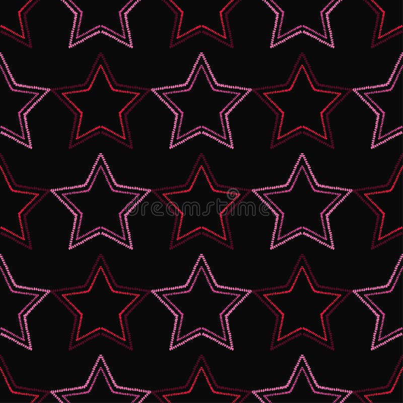 Seamless Background with Decorative Stars. Dotted Stars Stock ...