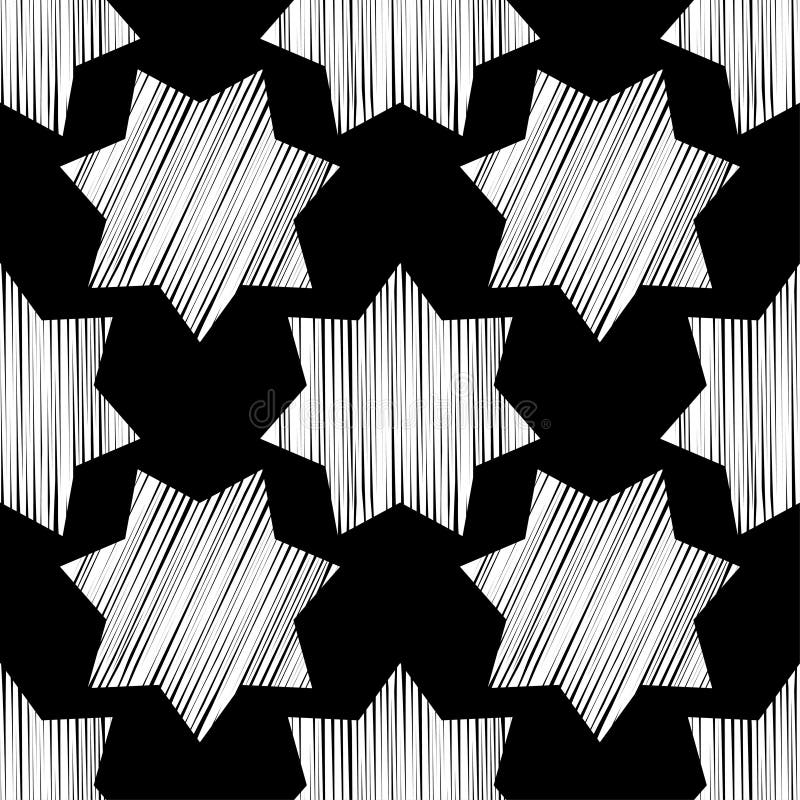 Stars Scribble Sketch Pattern Background Stock Vector - Illustration of ...