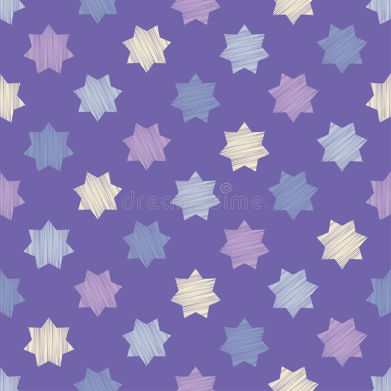 Stars Scribble Sketch Pattern Background Stock Vector - Illustration of ...