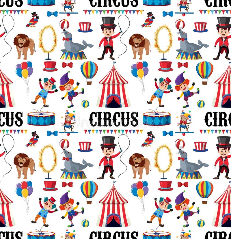 Circus Theme Illustration stock vector. Illustration of design - 67001071