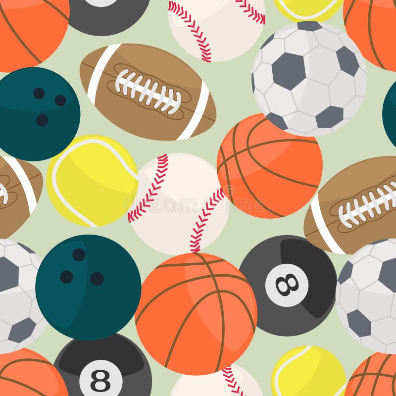 Different sport balls stock illustration. Illustration of collection ...