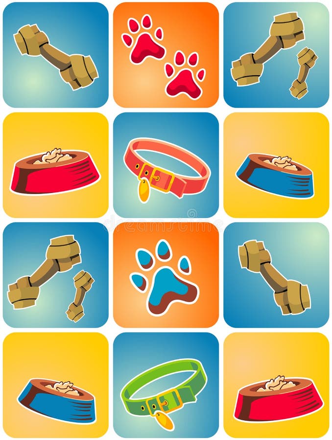 Dog Icon Theme stock illustration. Illustration of cartoon - 30266699