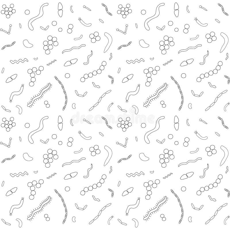 Simple Black Bacterias Pattern Stock Illustrations – 2 Simple Black ...