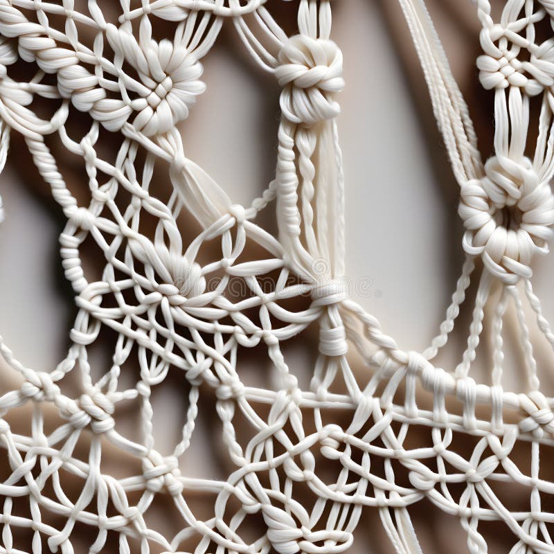Seamless Background Macrame, Ropes, Knots. Seamless Pattern Connecting ...
