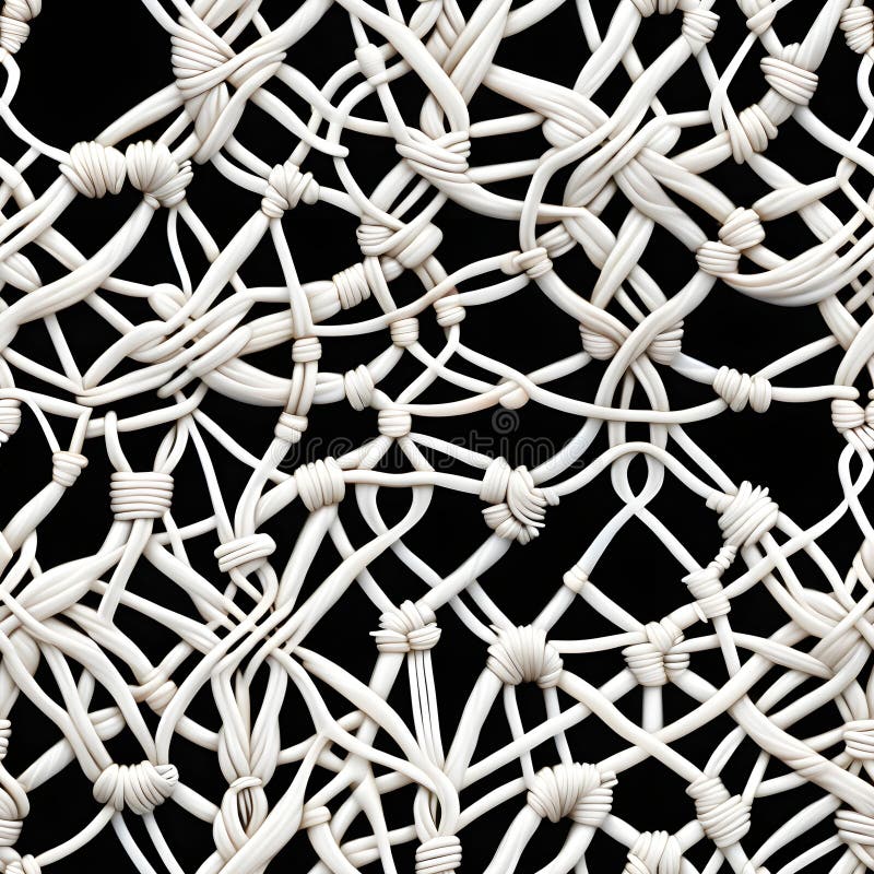 Seamless Background Macrame, Ropes, Knots. Seamless Pattern Connecting ...